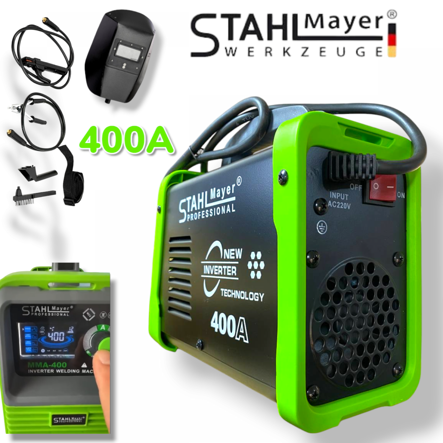 APARAT DE SUDURA CU INVERTOR ELECTRIC 400A STAHLMAYER LCD DISPLAY new 2025